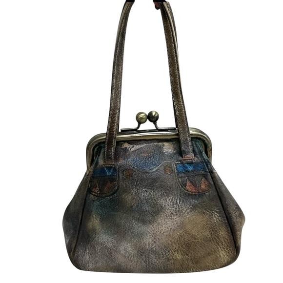 Jane Yoo | Bags | New Jane Yoo Hand Painted Kisslock Leather Shoulder ...